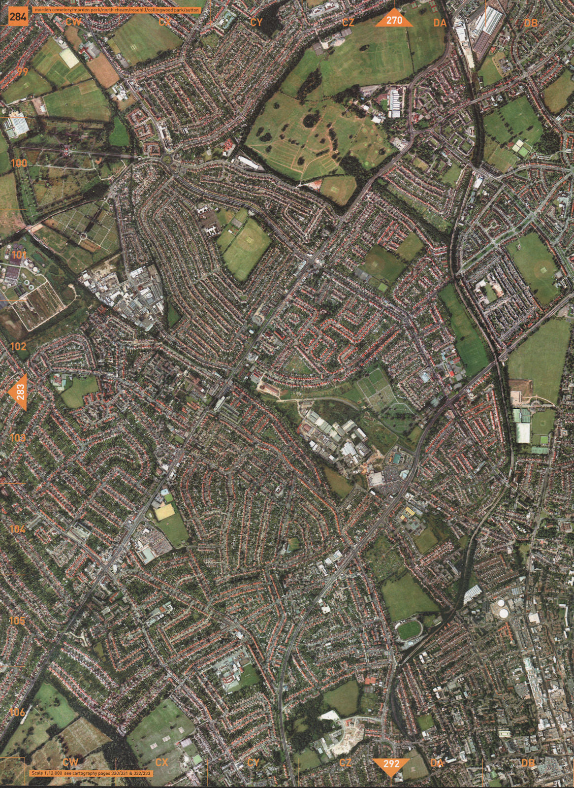 NORTH CHEAM. Morden Park Cemetery Rosehill Collingwood Park Sutton 2000 ...