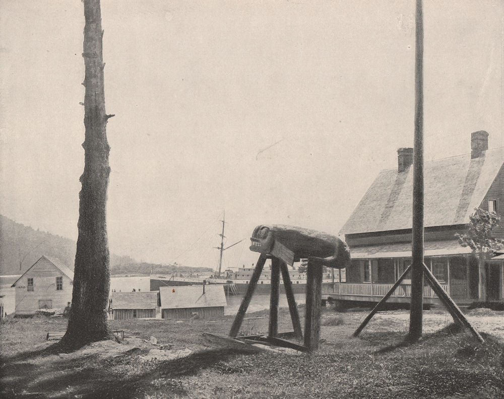 Wrangell, Alaska. Fort Stikine 1895 old antique vintage print picture ...