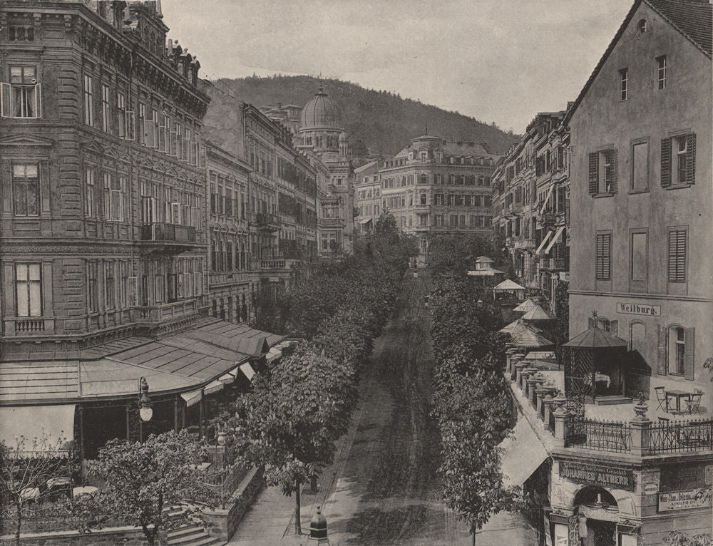 DRESDEN. The Parkstrasse. Germany 1895 old antique vintage print ...