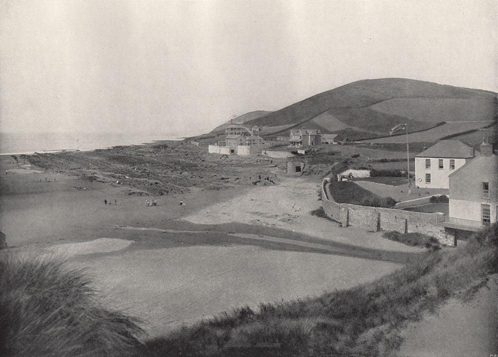 BARNSTAPLE. Croyde Bay. Devon 1895 old antique vintage print picture ...