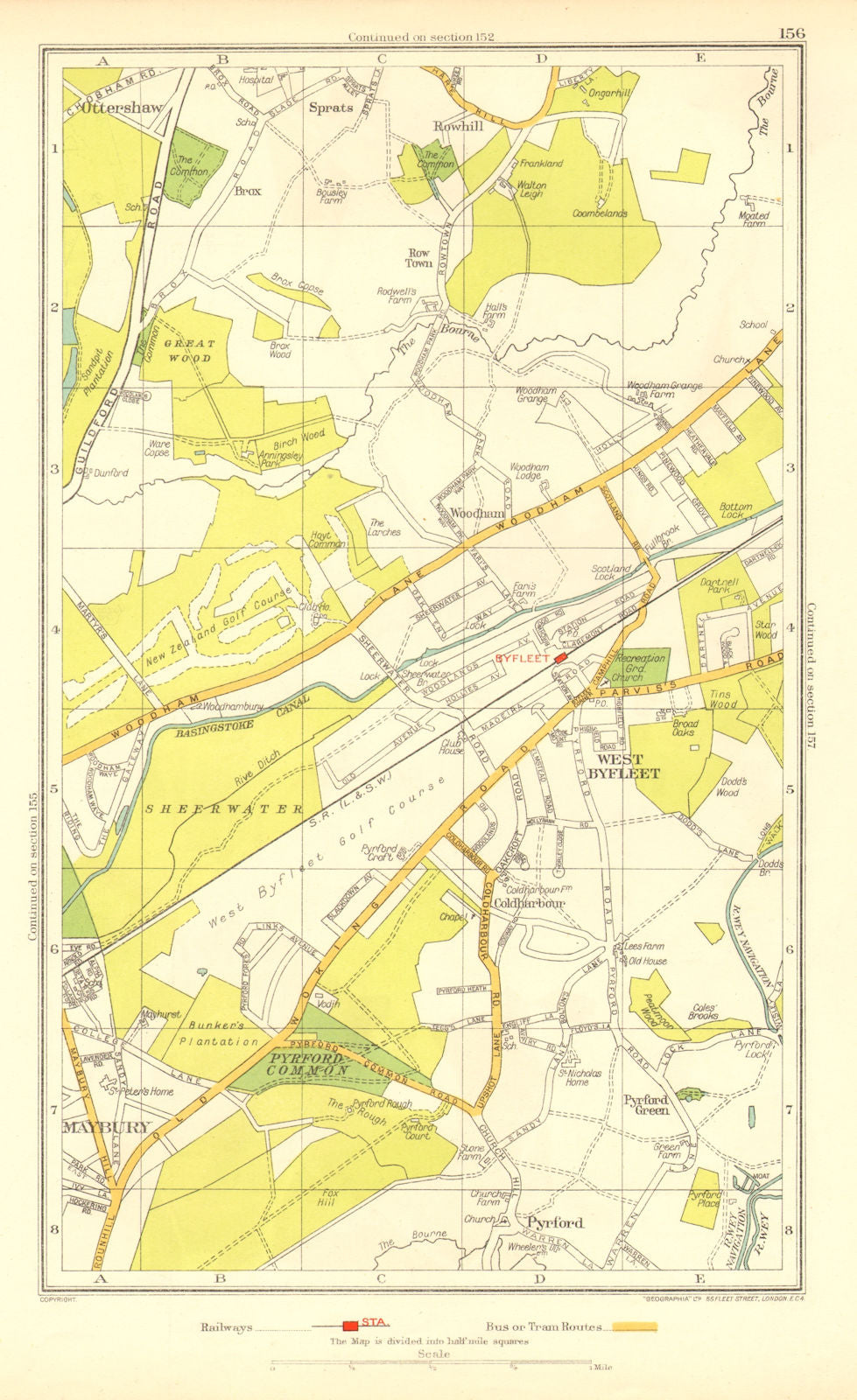 WEST BYFLEET. Row Town Addlestone Woodham Sheerwater Maybury Pyrford ...