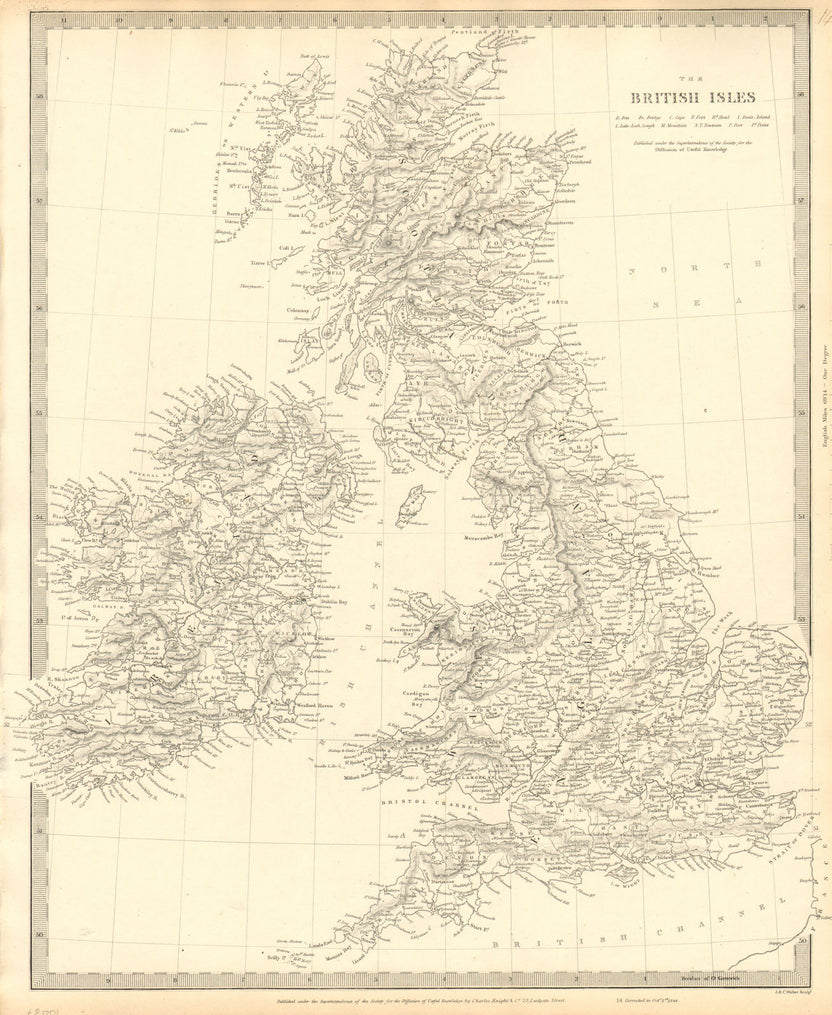 BRITISH ISLES. United Kingdom & Ireland. Counties towns rivers. SDUK ...