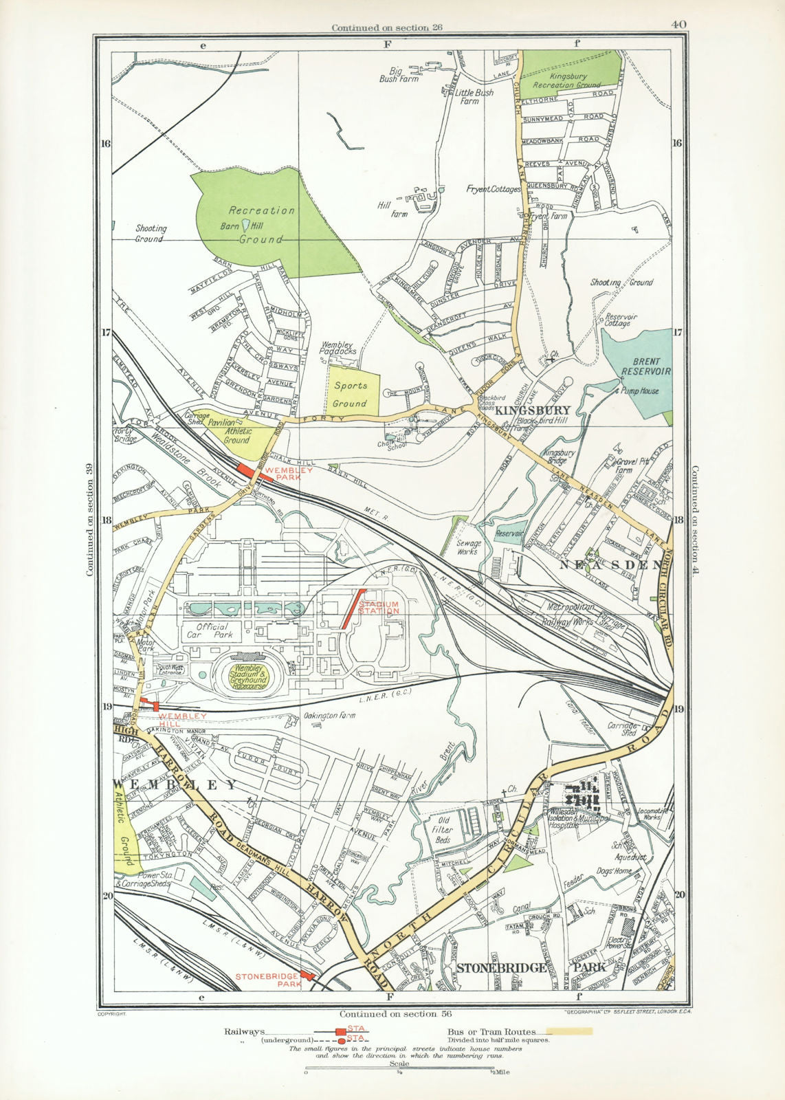 WEMBLEY. Kingsbury Neasden Church End British Empire Exhibition 1933 ...