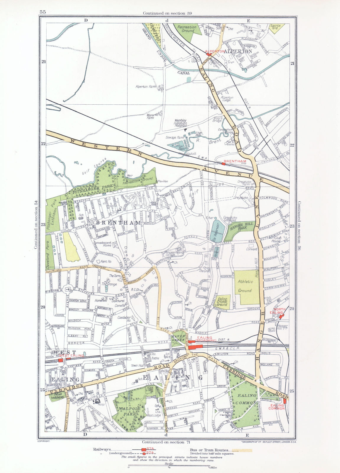 LONDON. Alperton Brentham North West Ealing Common Broadway Park Royal ...