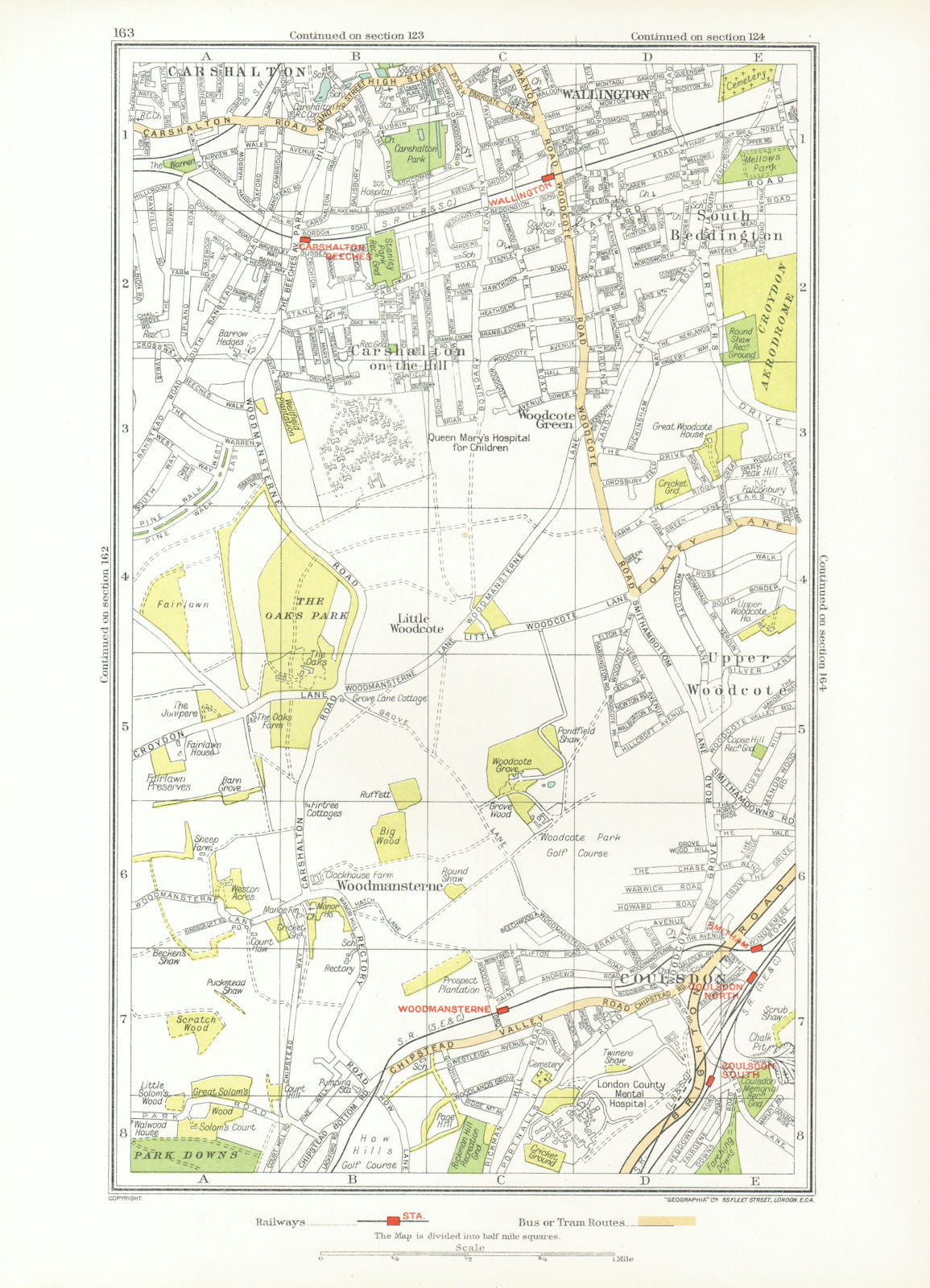 COULSDON WALLINGTON. Carshalton Woodmansterne Woodcote S. Beddington ...