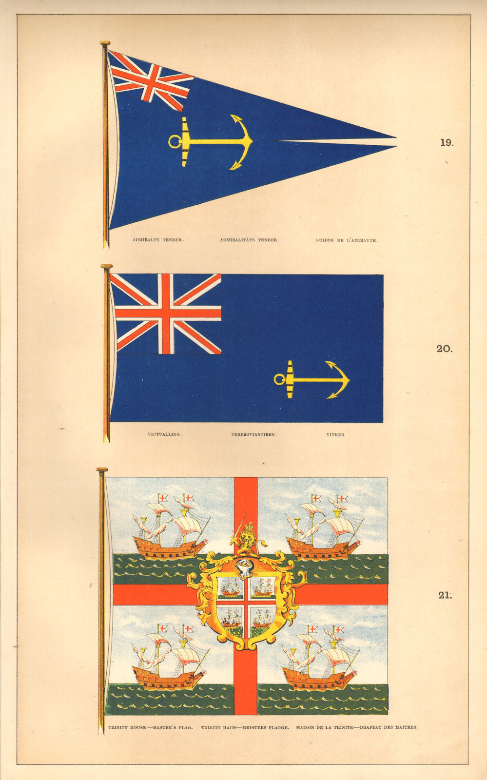 BRITISH MARITIME FLAGS. Admiralty Tender Victualling Trinity House ...