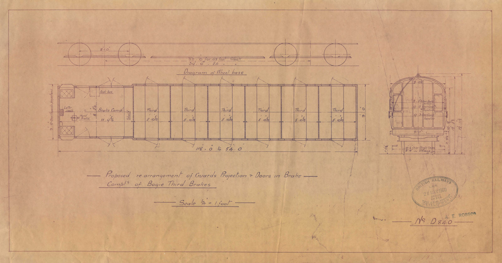 Guards Projection Doors Bogie Third Brake. British Rail engineering ...
