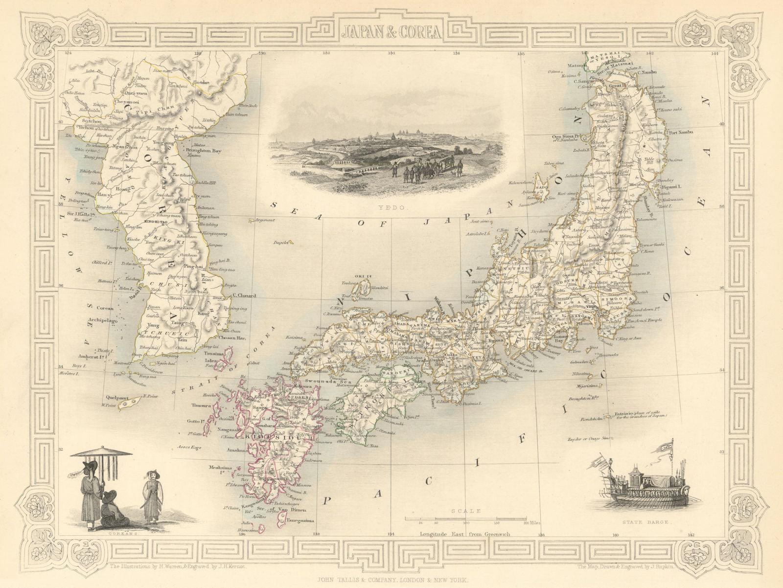 JAPAN & COREA. Yedo (Tokyo) King-ki-Tao (Seoul). Korea. TALLIS & RAPKIN ...