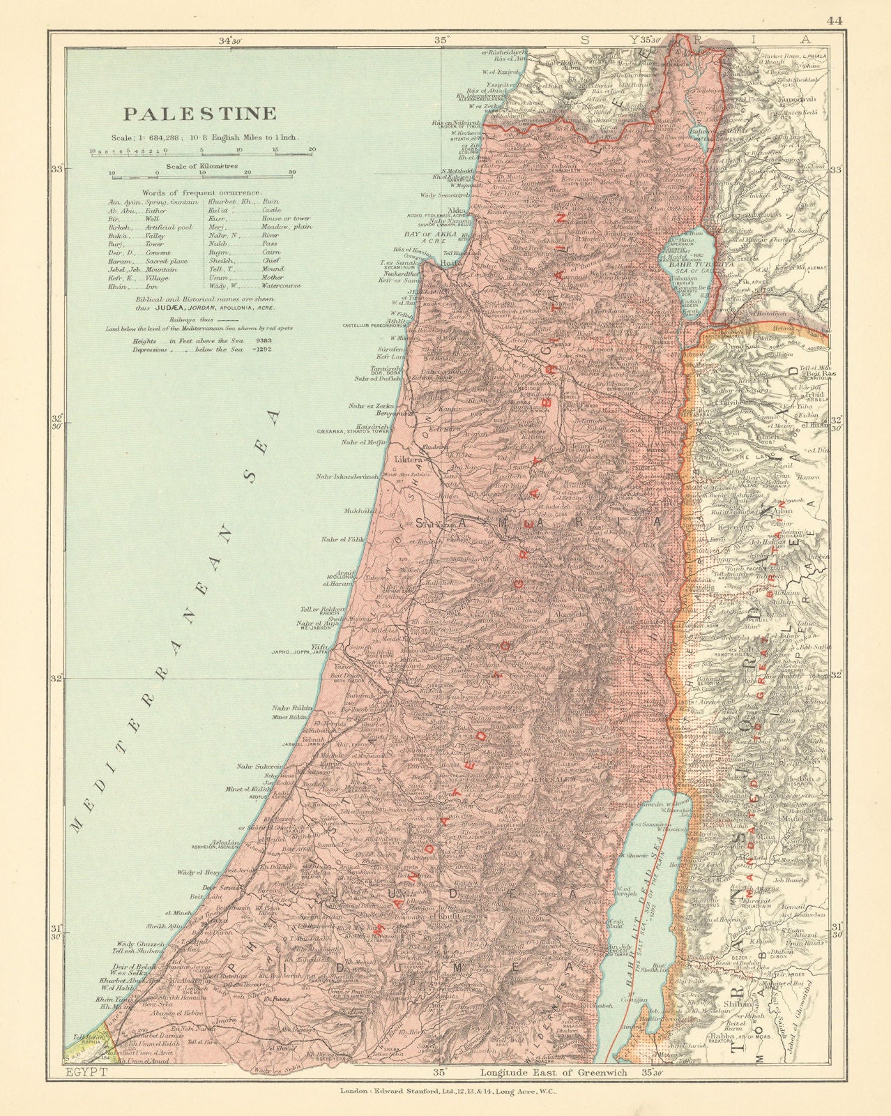 Palestine. "Mandated to Great Britain". Israel Transjordan. STANFORD ...