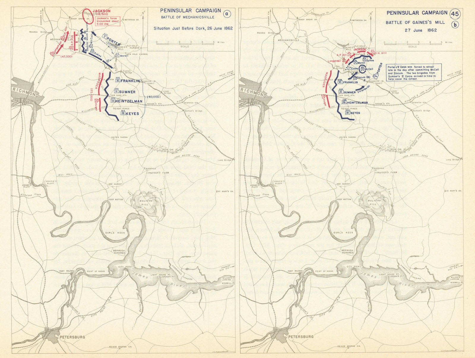 American Civil War. 26-27 June 1862. Beaver Dam Creek & Gaines' Mill ...