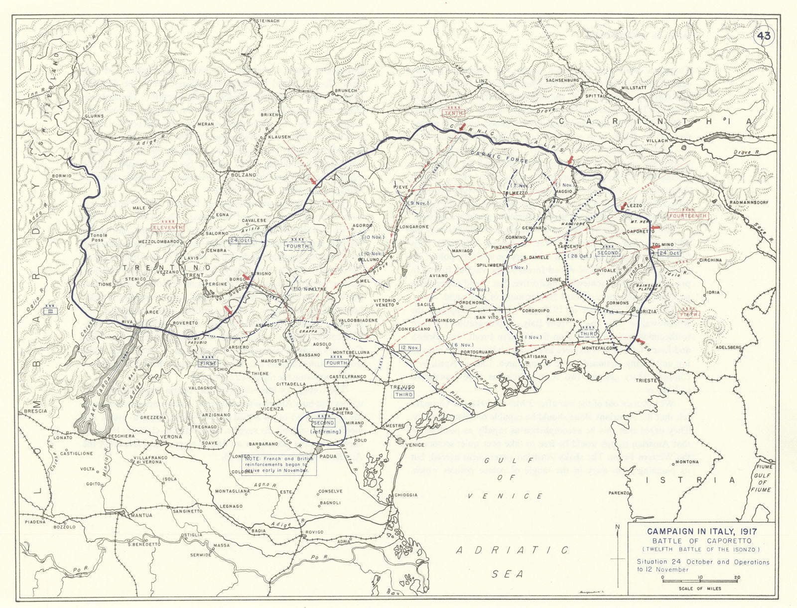 World War 1 Italy Campaign Oct-Nov 1917 Battle of Caporetto/12th Isonzo ...