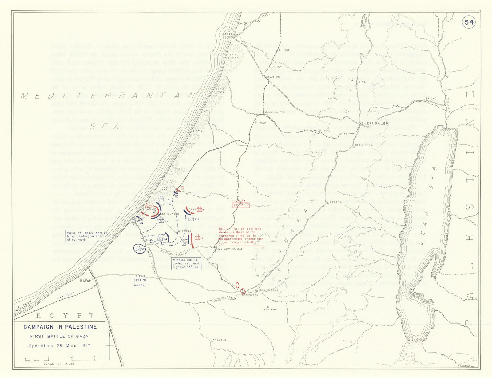 World War 1 Palestine Campaign 26 March 1917 1st Battle of Gaza. Israel ...