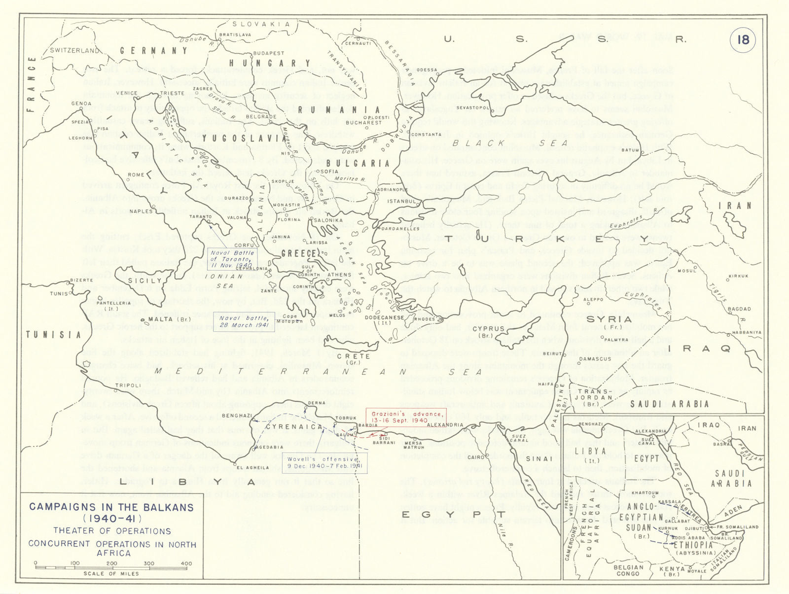 World War 2. 1940-1941 Balkans Mediterranean North Africa Campaigns ...