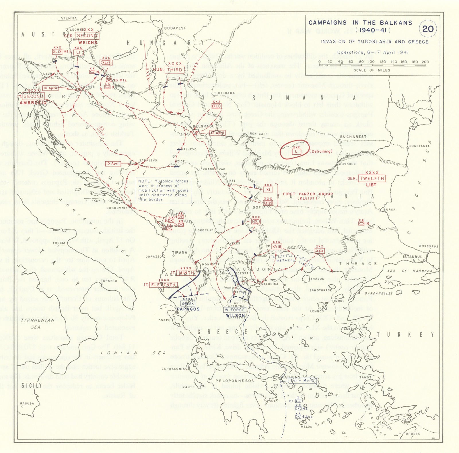 World War 2. 6-17 April 1941. Invasion of Yugoslavia & Greece 1959 old ...