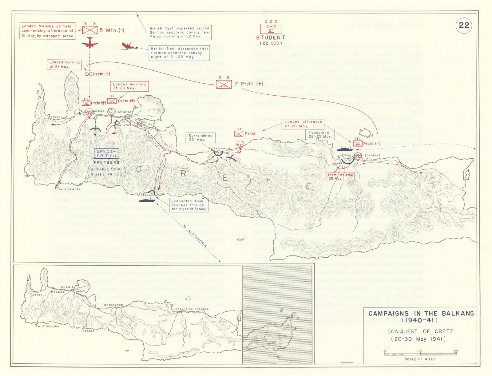 World War 2. 20-30 May 1941. Conquest of Crete. Greece 1959 old vintage ...