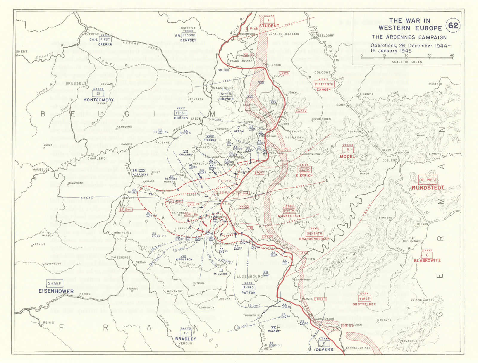 World War 2. Western Front Dec 1944-Jan 1945 Ardennes. Battle/Bulge ...