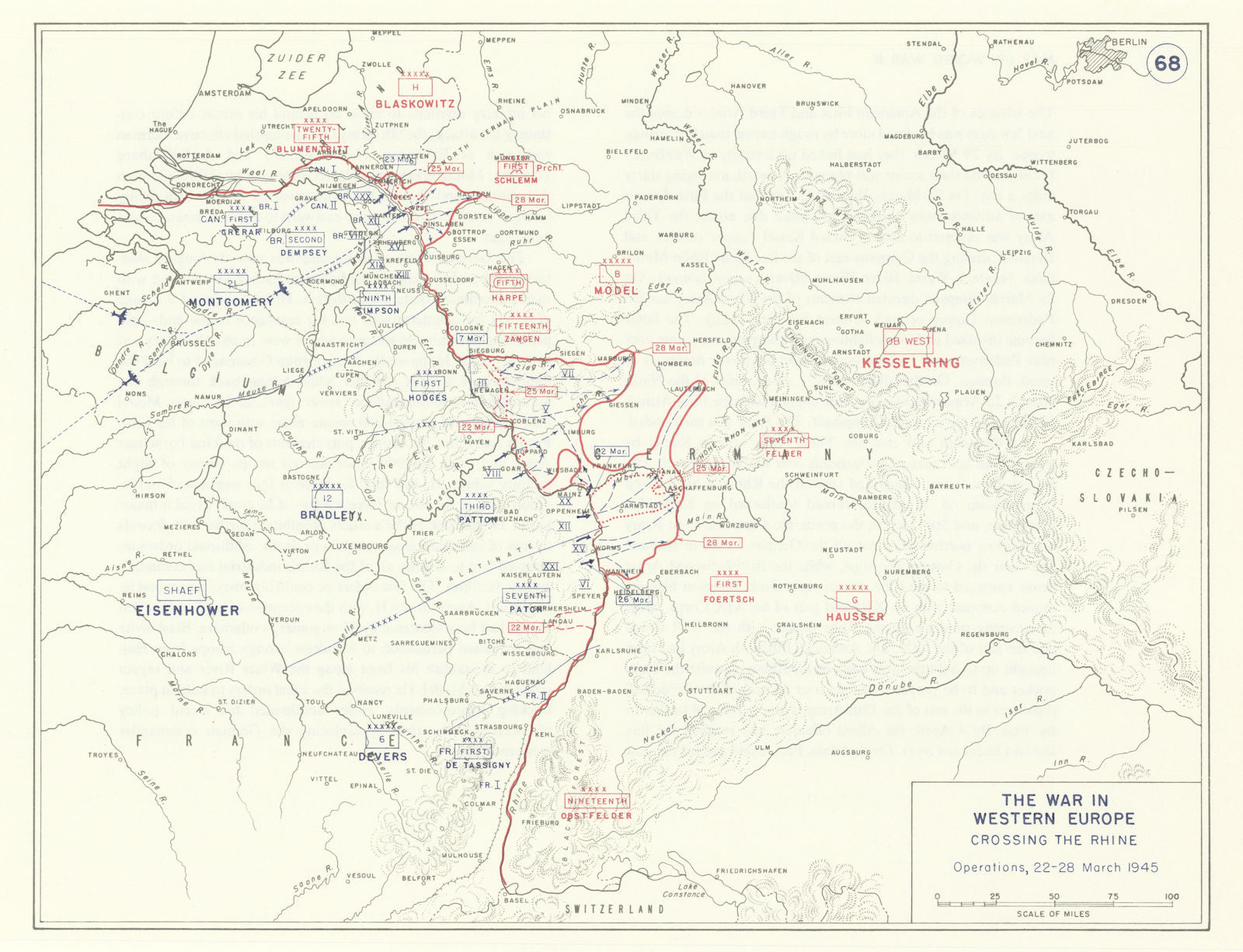 World War 2. Western Front. 22-28 March 1945. Crossing the Rhine 1959 ...
