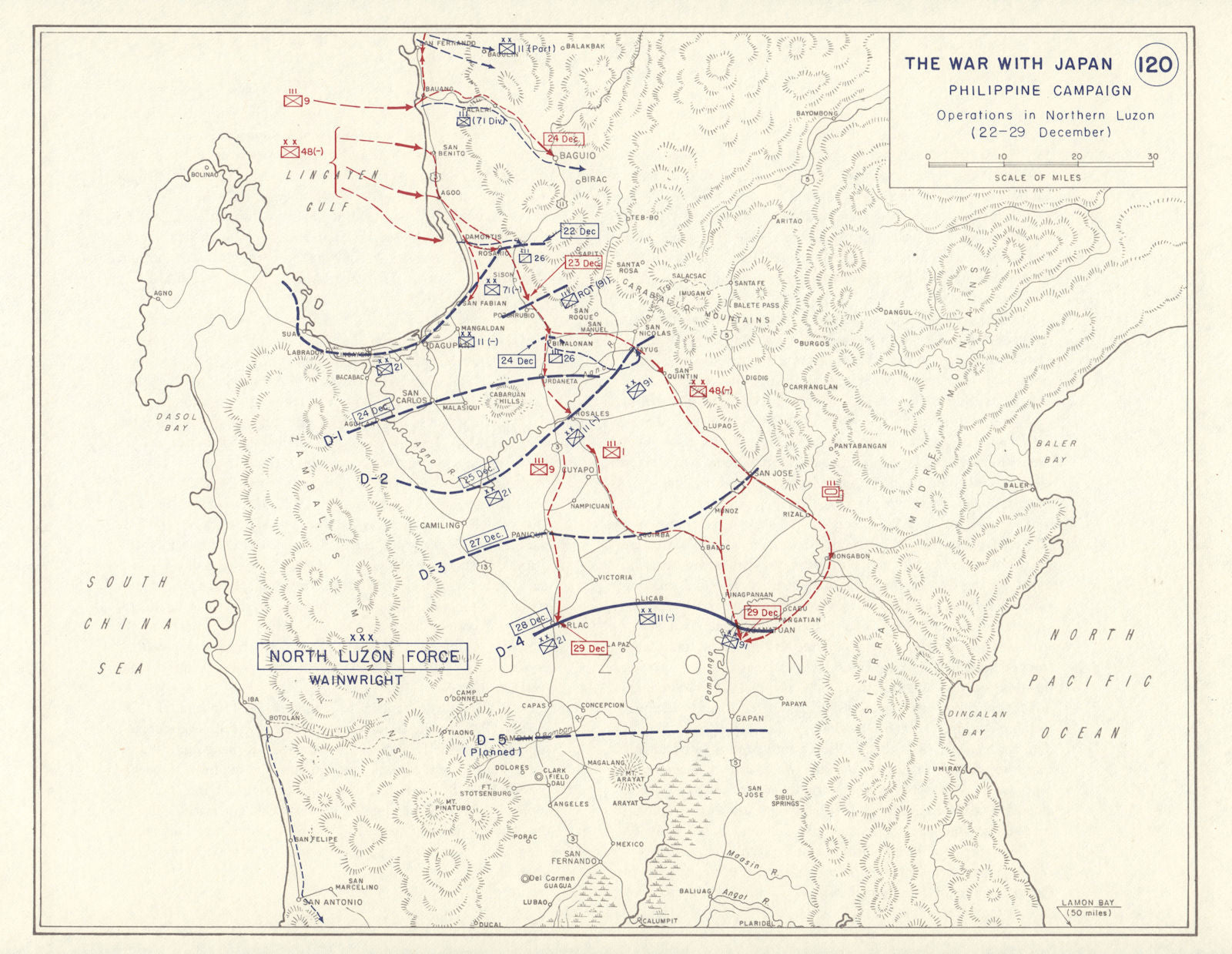 World War 2. Philippine Campaign. 22-29 December 1941 Northern Luzon ...