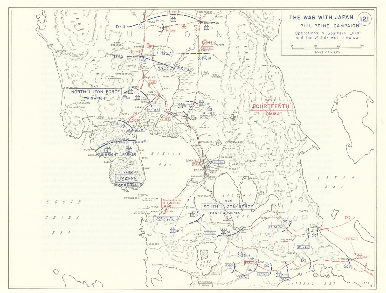 World War 2. Philippine Campaign. Dec 1941. Southern Luzon Bataan 1959 ...