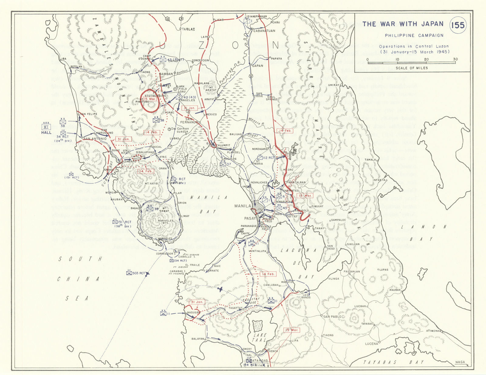 World War 2. Philippine Campaign 31 Jan-15 March 1945 Central Luzon Ops ...