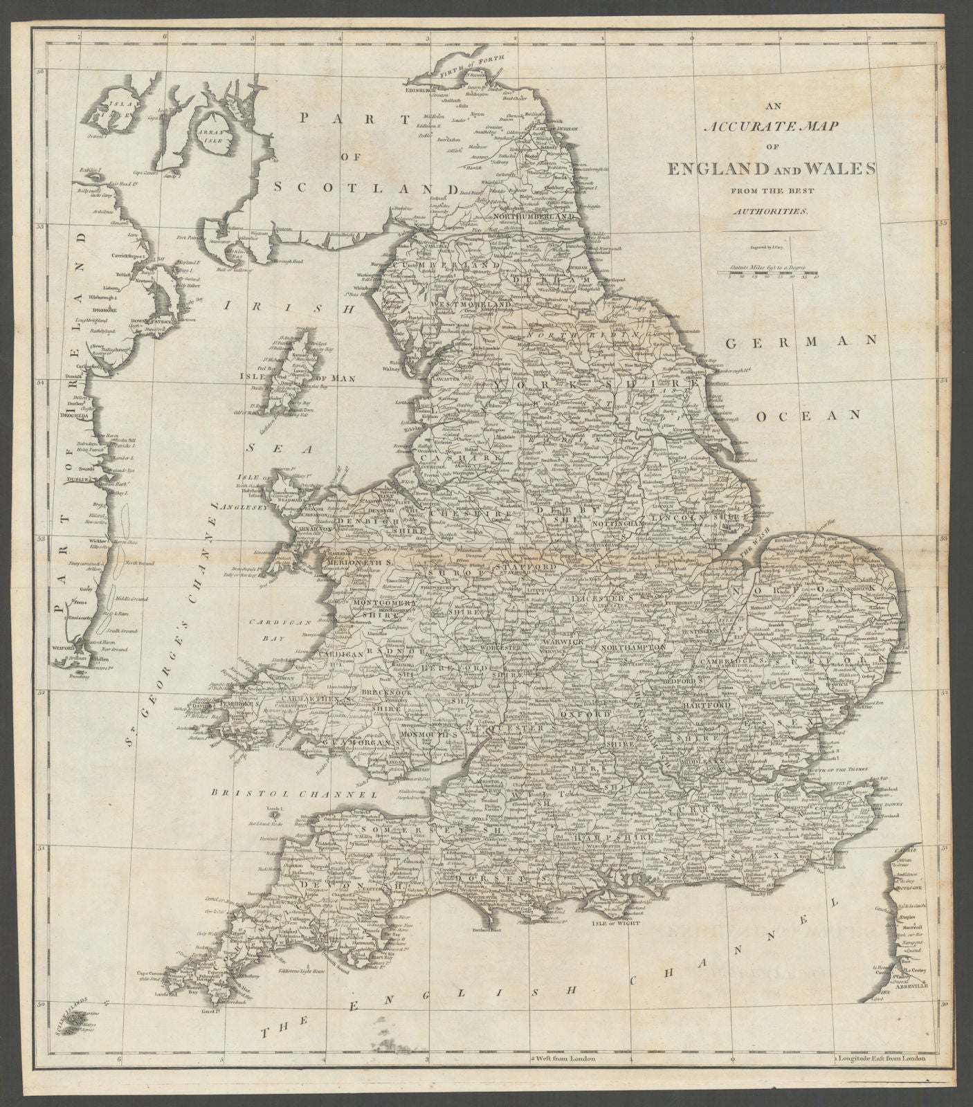 "An accurate map of England and Wales from the best authorities". CARY ...