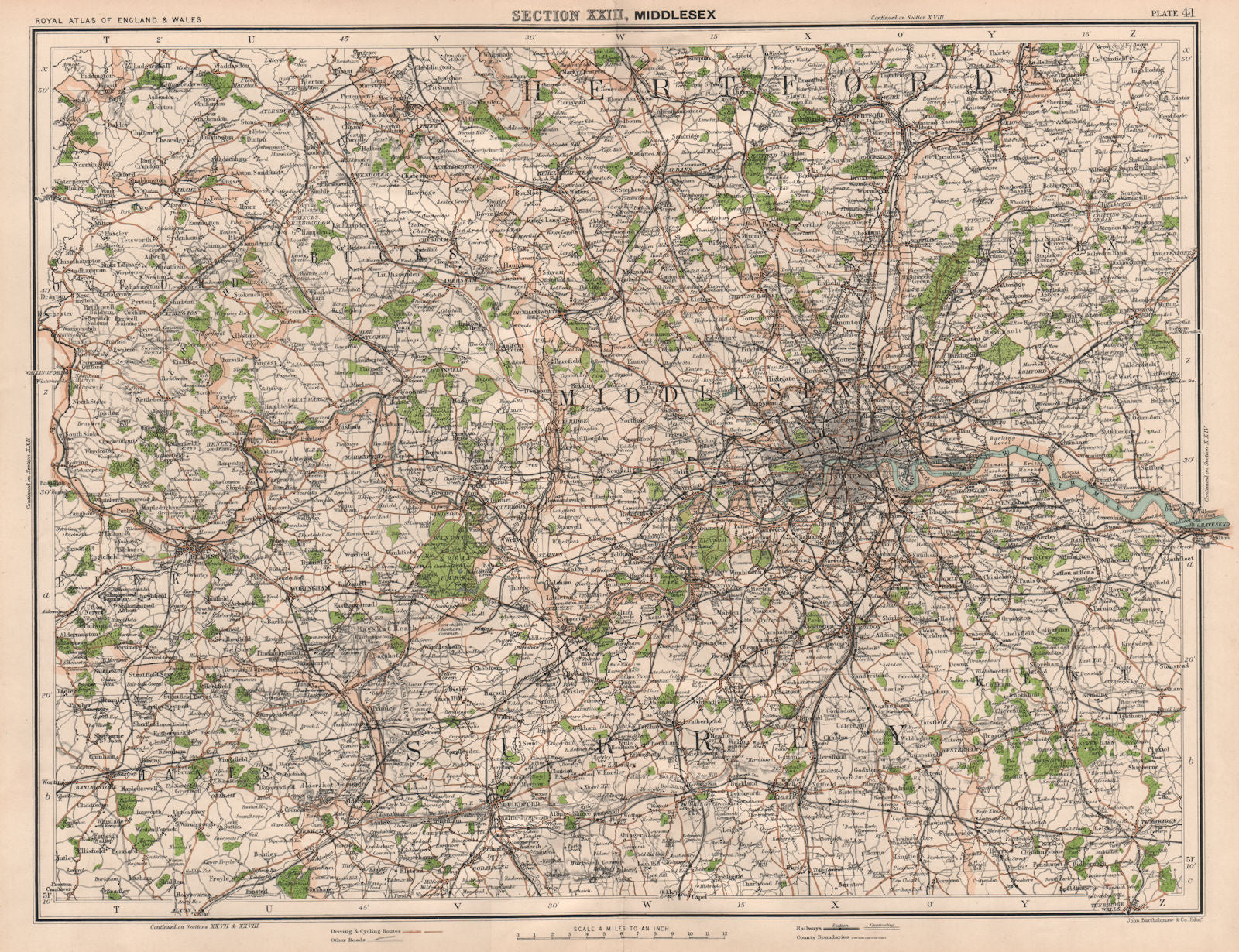 LONDON ENVIRONS, CHILTERNS & THAMES VALLEY. Home counties. Surrey Hills ...