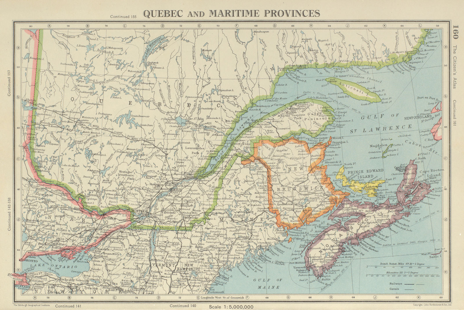 QUEBEC & MARITIME PROVINCES. NS Prince Edward Island NB. BARTHOLOMEW ...