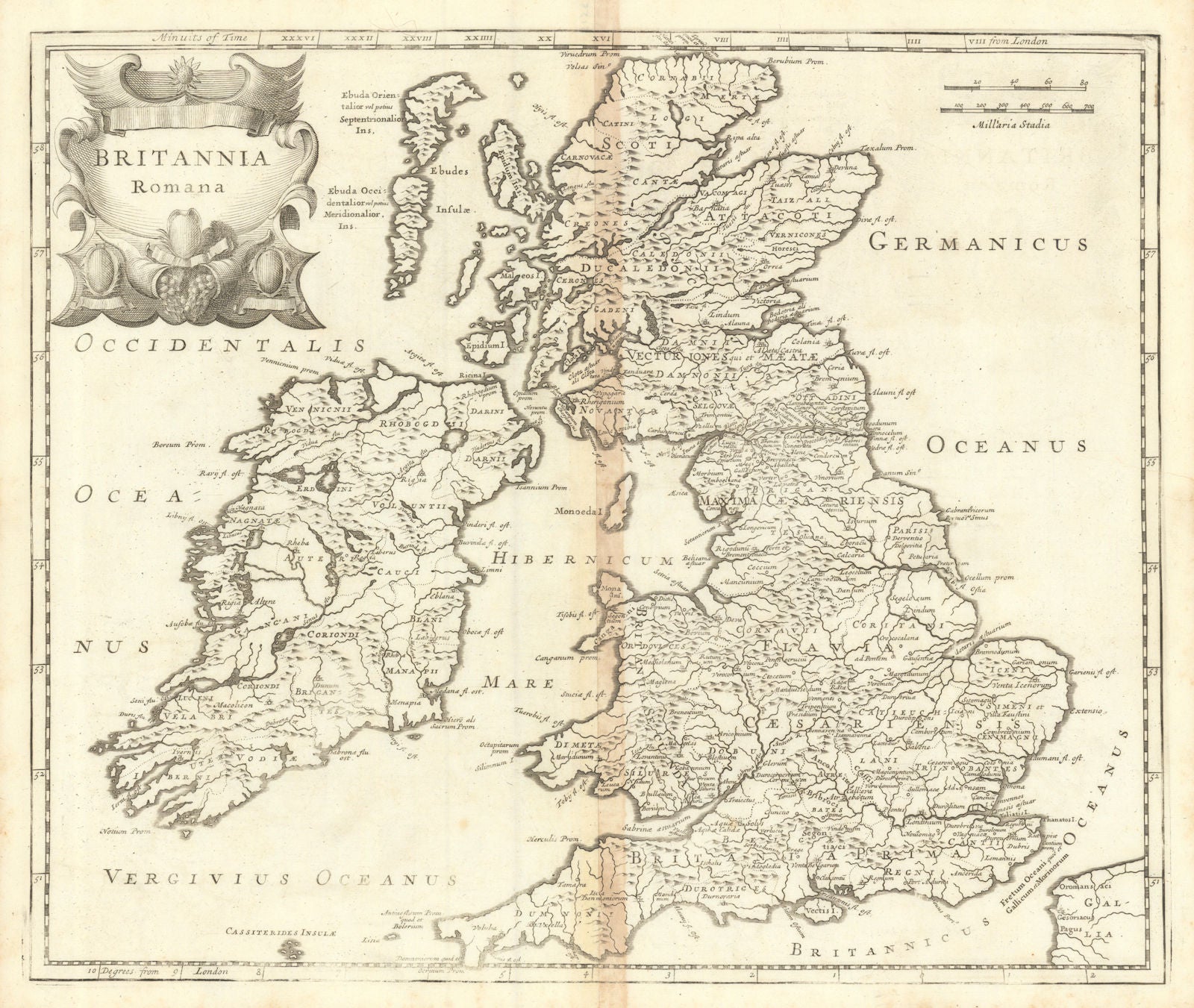 Roman Britain. 'BRITANNIA ROMANA' by ROBERT MORDEN. Camden's Britannia ...