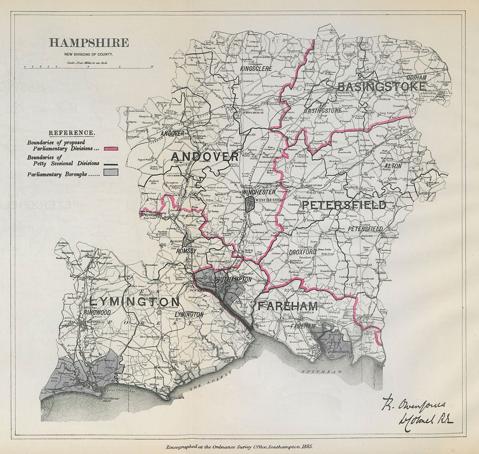Hampshire Parliamentary Divisions Andover Lymington BOUNDARY COMMISSION ...