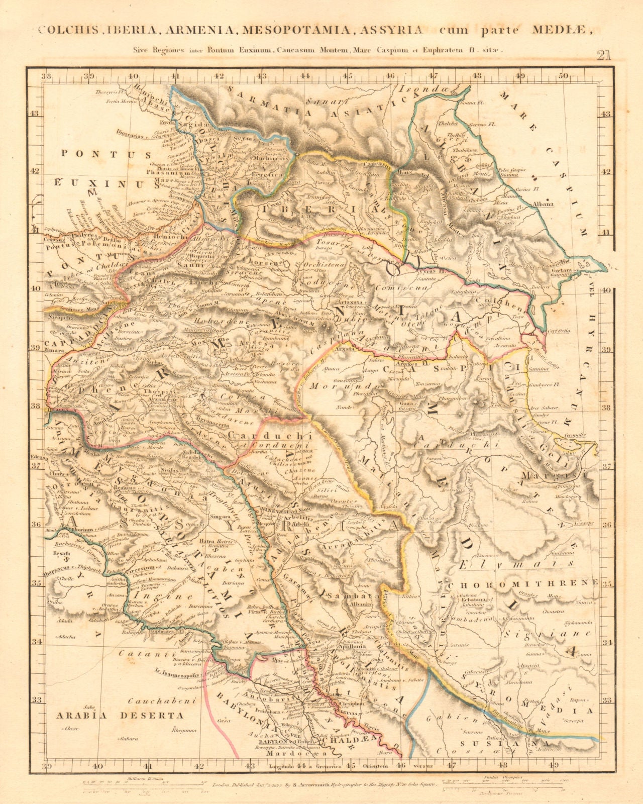 ANCIENT IRAQ & CAUCASUS Colchis Armenia Mesopotamia Assyria. ARROWSMITH ...