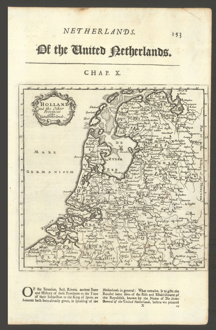 Holland & the other provinces of the United Netherlands by Herman Moll ...
