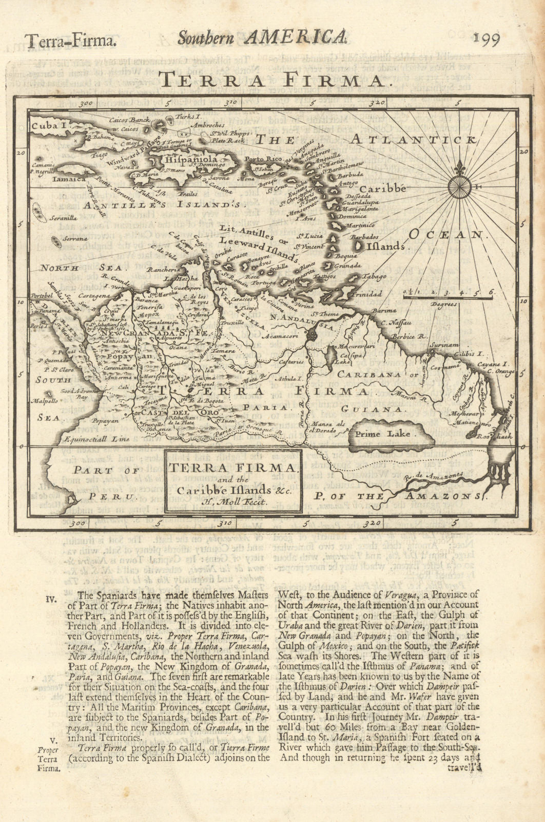 Terra Firma & Caribbé Islands. South America Caribbean. El Dorado. MOLL ...