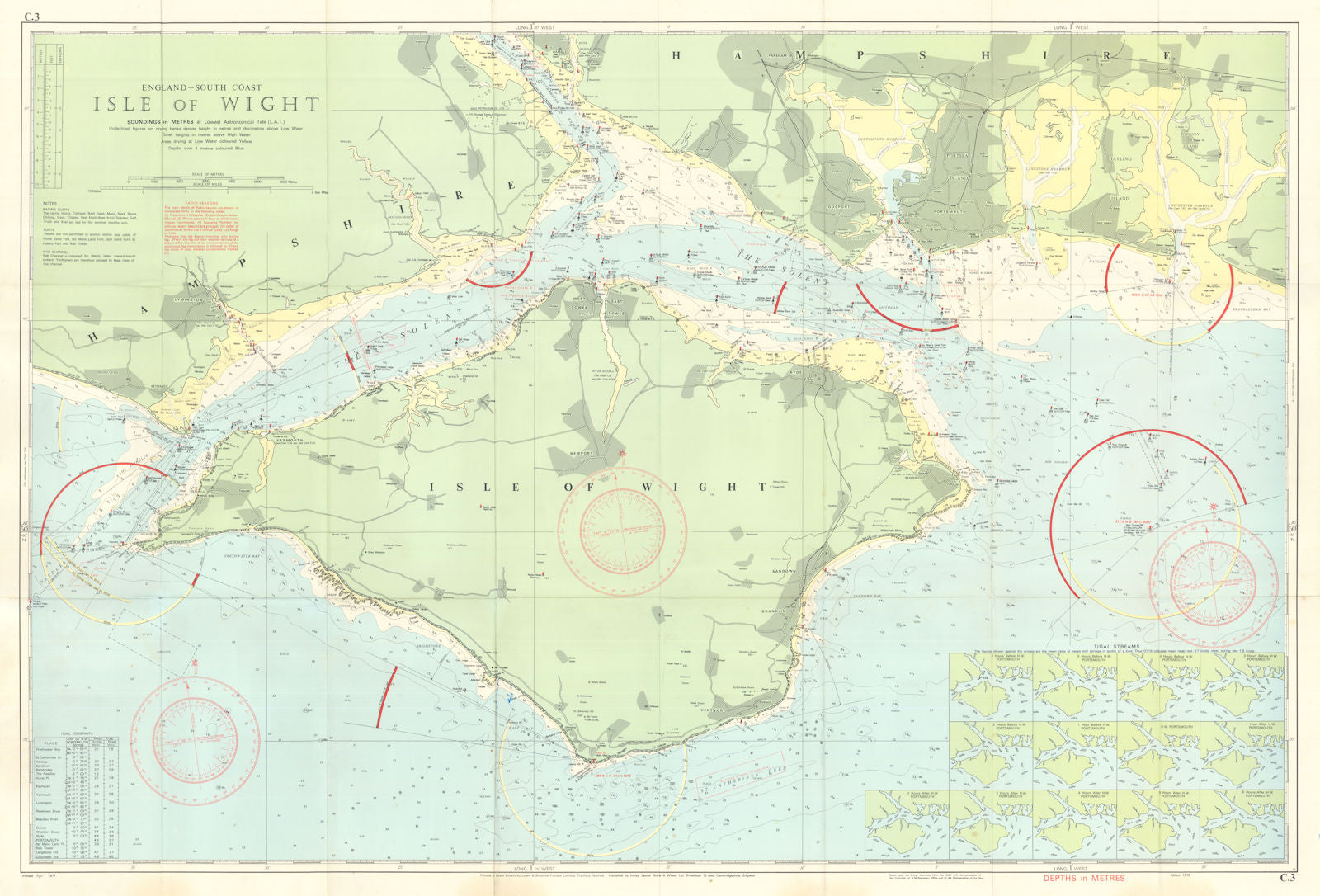 Imray Yachting Chart C3. England - South Coast - Isle of Wight & Solent ...