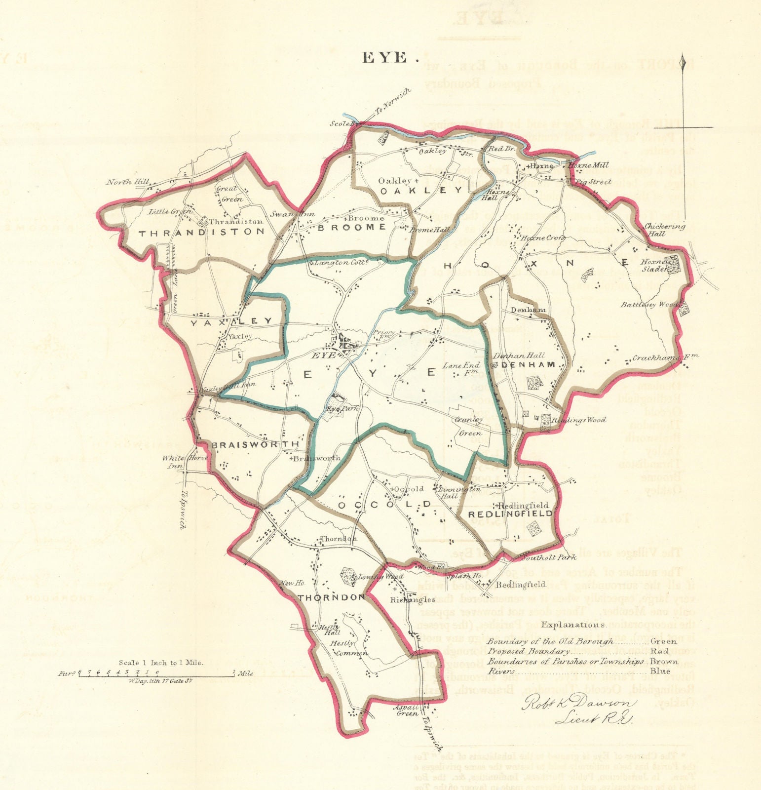 EYE town/borough plan. BOUNDARY REVIEW. Yaxley Occold. Suffolk. DAWSON ...