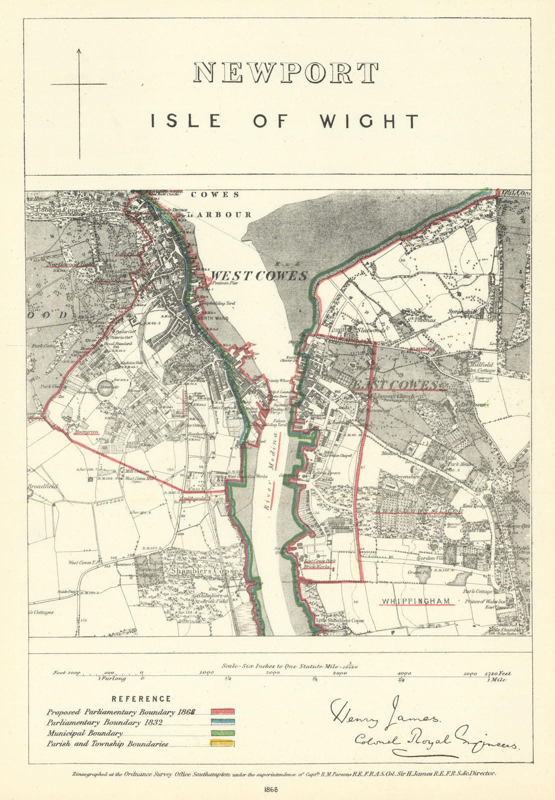 Cowes/Newport, Isle of Wight. JAMES. Parliamentary Boundary Commission ...