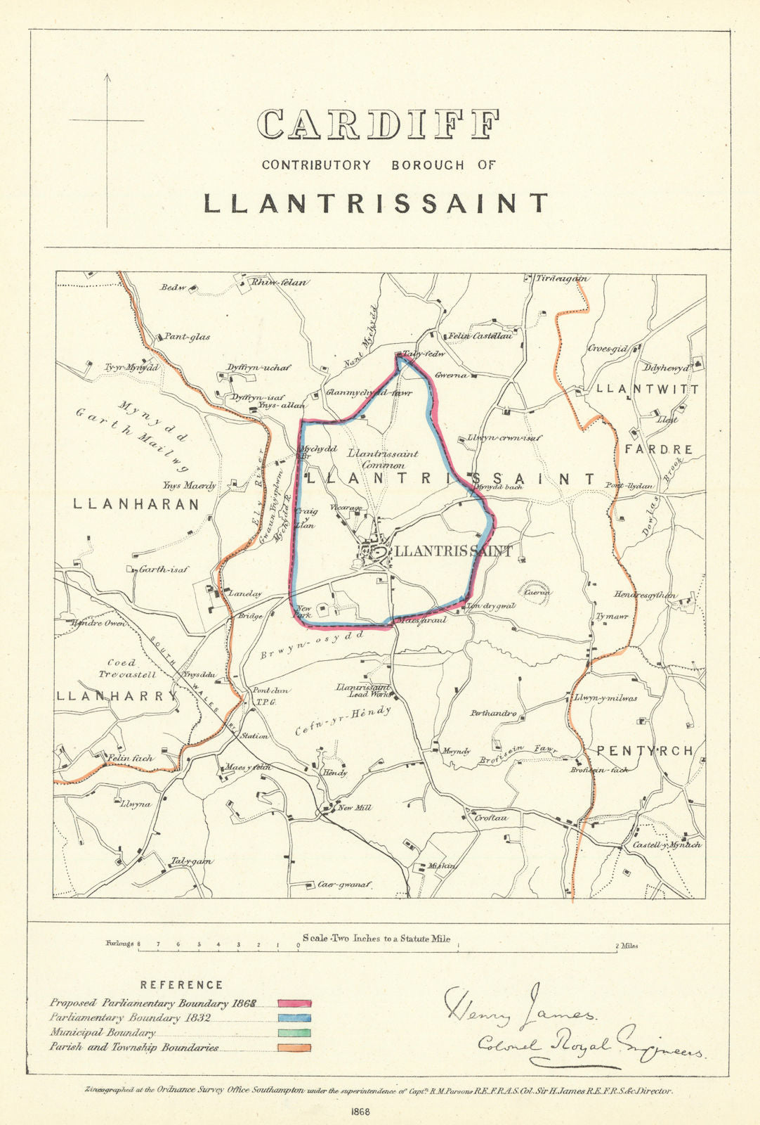 Cardiff Contrib'y Borough of Llantrisant. JAMES. Boundary Commission ...
