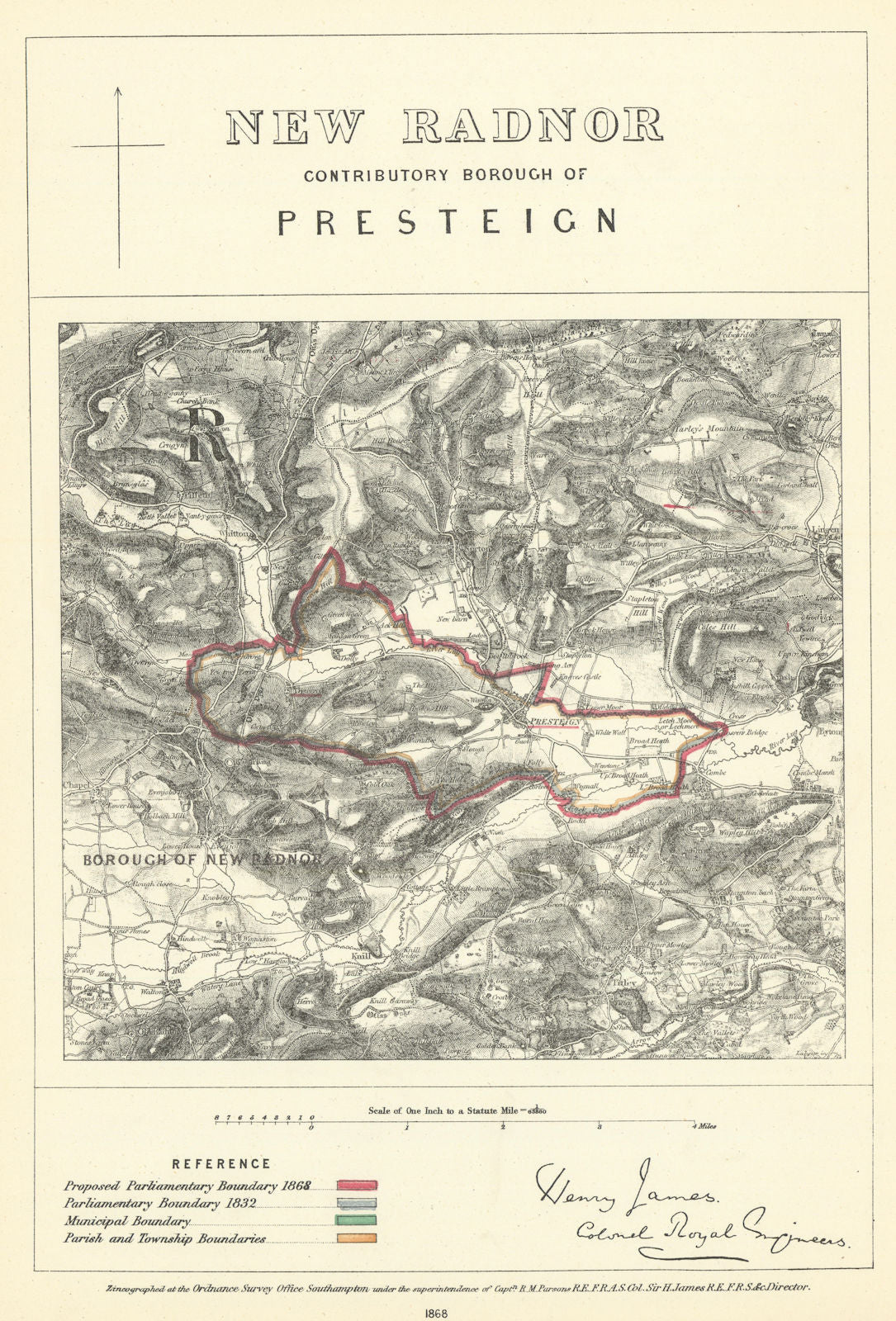 New Radnor Contrib'y Borough of Presteigne. JAMES Boundary Commission ...