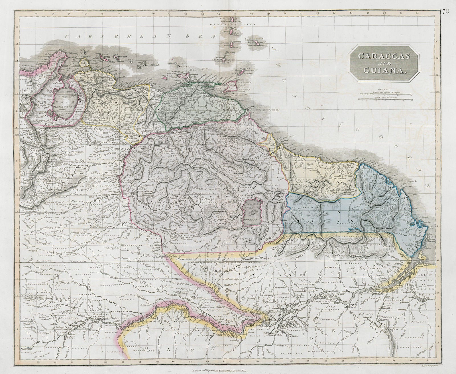 Caraccas & Guiana. French, Dutch & Spanish Guyana. Venezuela. THOMSON ...