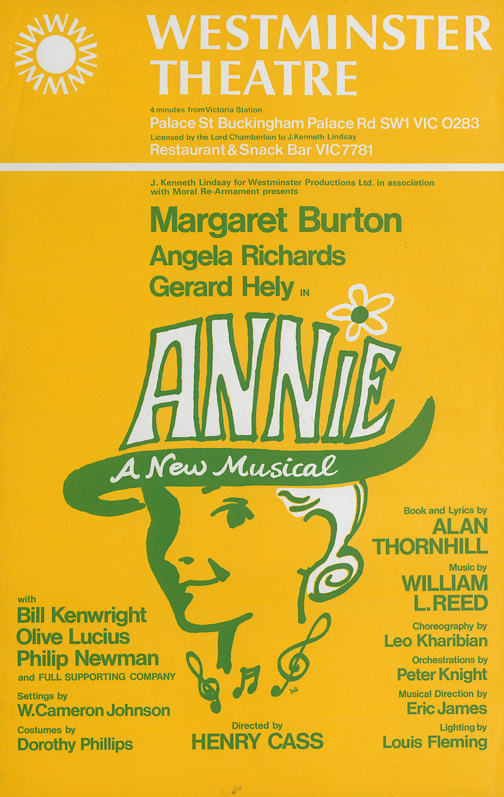 Westminster Theatre. Annie Musical. Alan Thornhill. Burton Hely. Henry ...