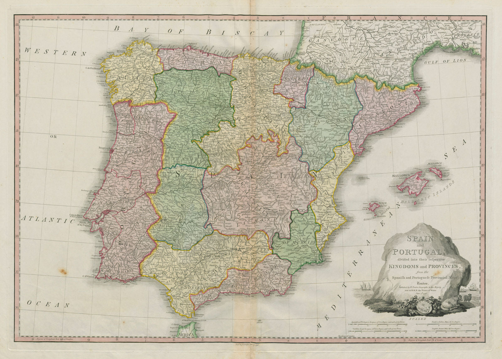 Spain and Portugal divided into their respective Kingdoms… FADEN Iberia ...