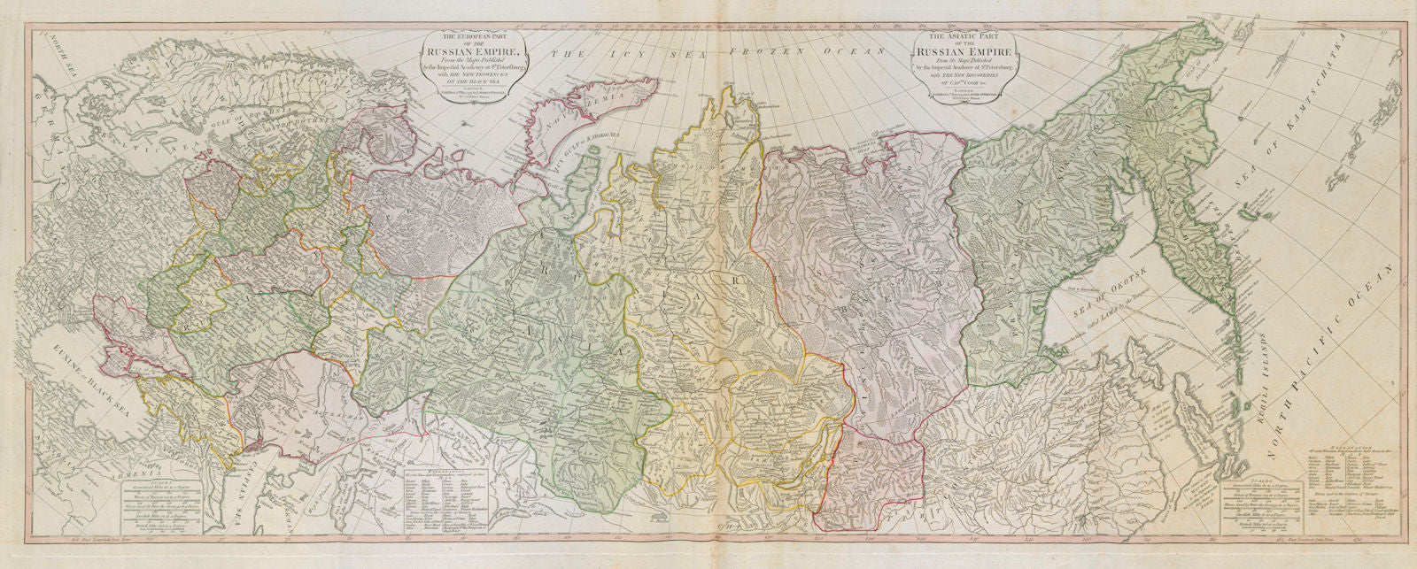 The European & Asiatic parts of the Russian Empire. LAWRIE & WHITTLE ...