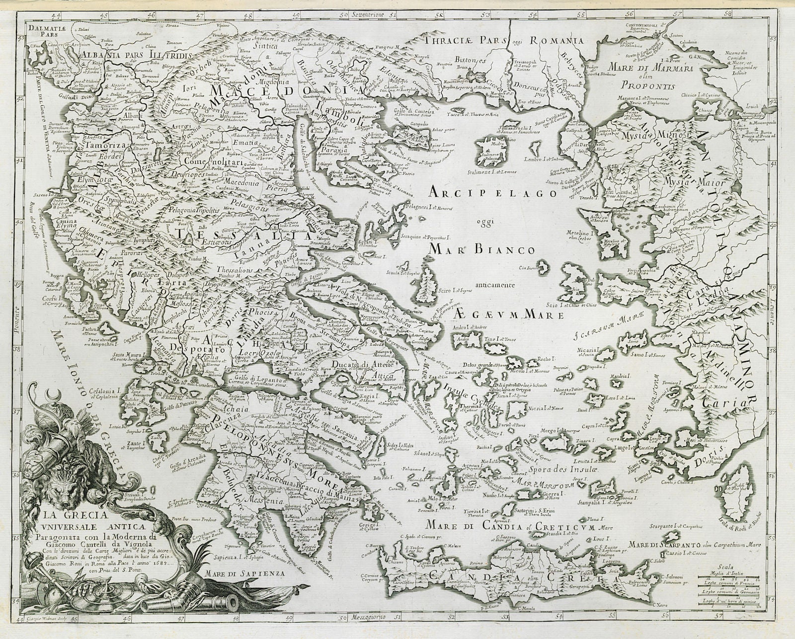 La Grecia Universale Antica. Ancient Greece & Aegean. ROSSI / CANTELLI ...