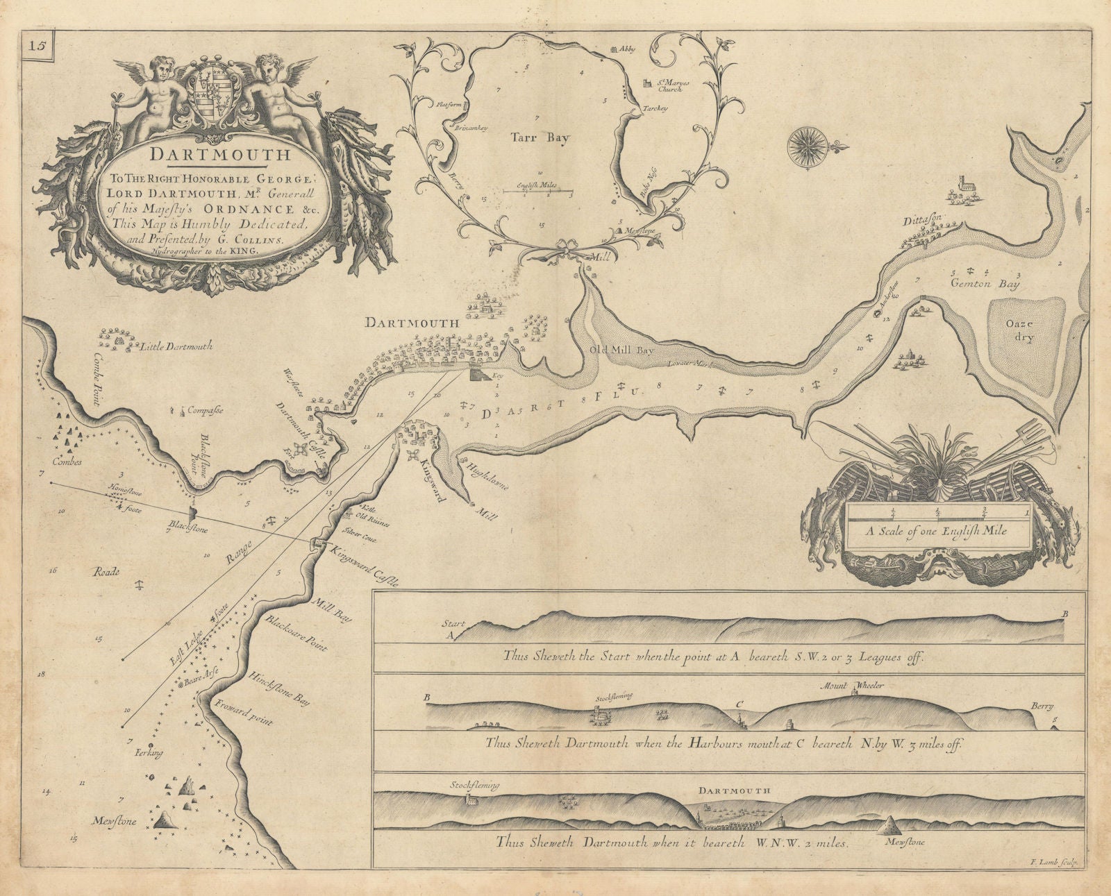 DARTMOUTH, Dart Estuary & TORBAY sea chart. Brixham Torquay. COLLINS ...