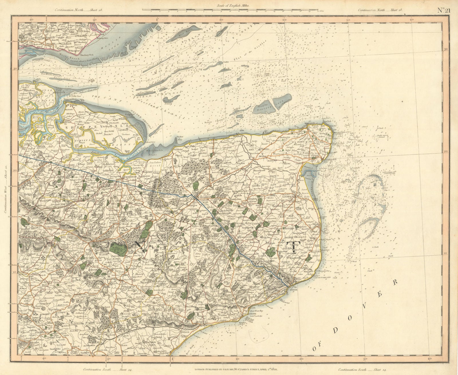 THAMES ESTUARY & EAST KENT. North Downs, Isles of Sheppey & Thanet CARY ...