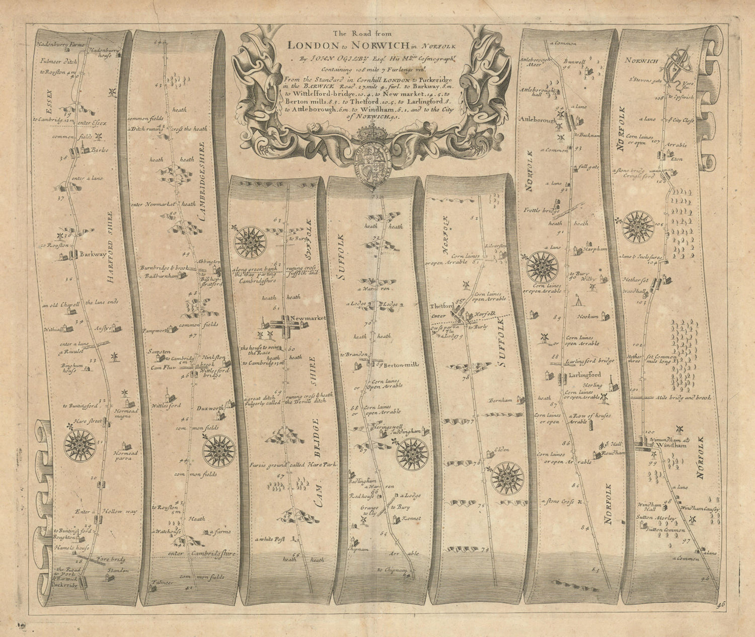Road strip maps – Antiquemapsandprints.com