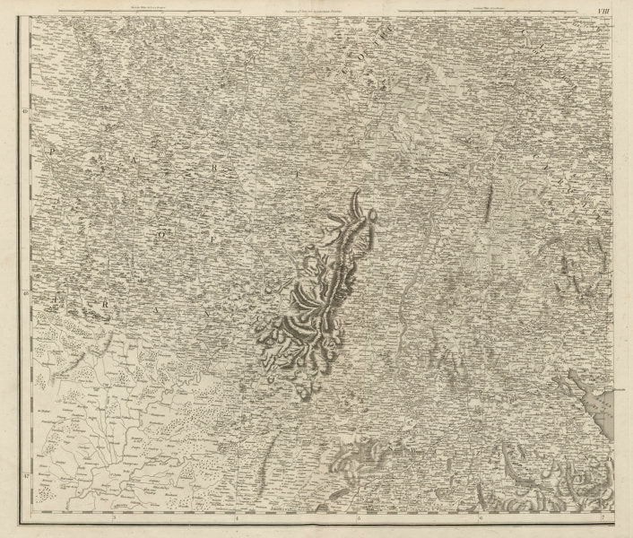 Upper Rhine Vosges Alsace Lorraine Baden N Switzerland. CHAUCHARD 1800 ...