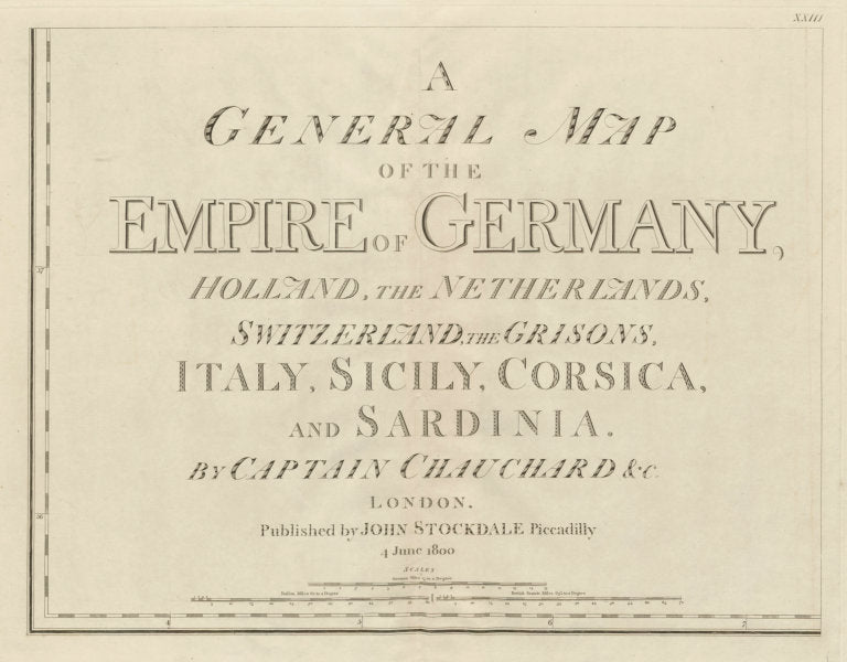General Map of the Empire of Germany…. Title sheet. CHAUCHARD/STOCKDALE ...