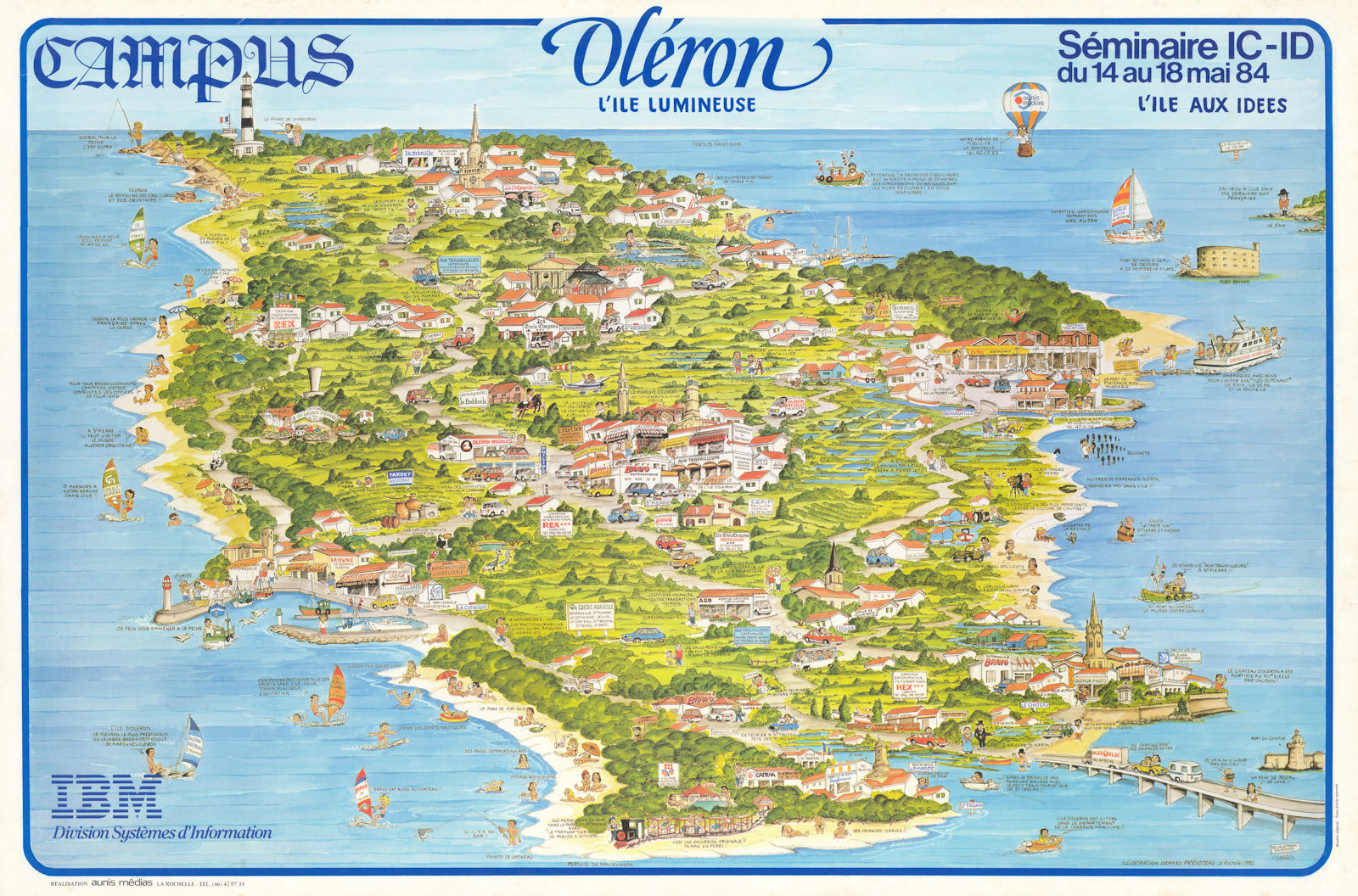 IBM Île d'Oléron Seminar map from the dawn of the Personal Computing ...