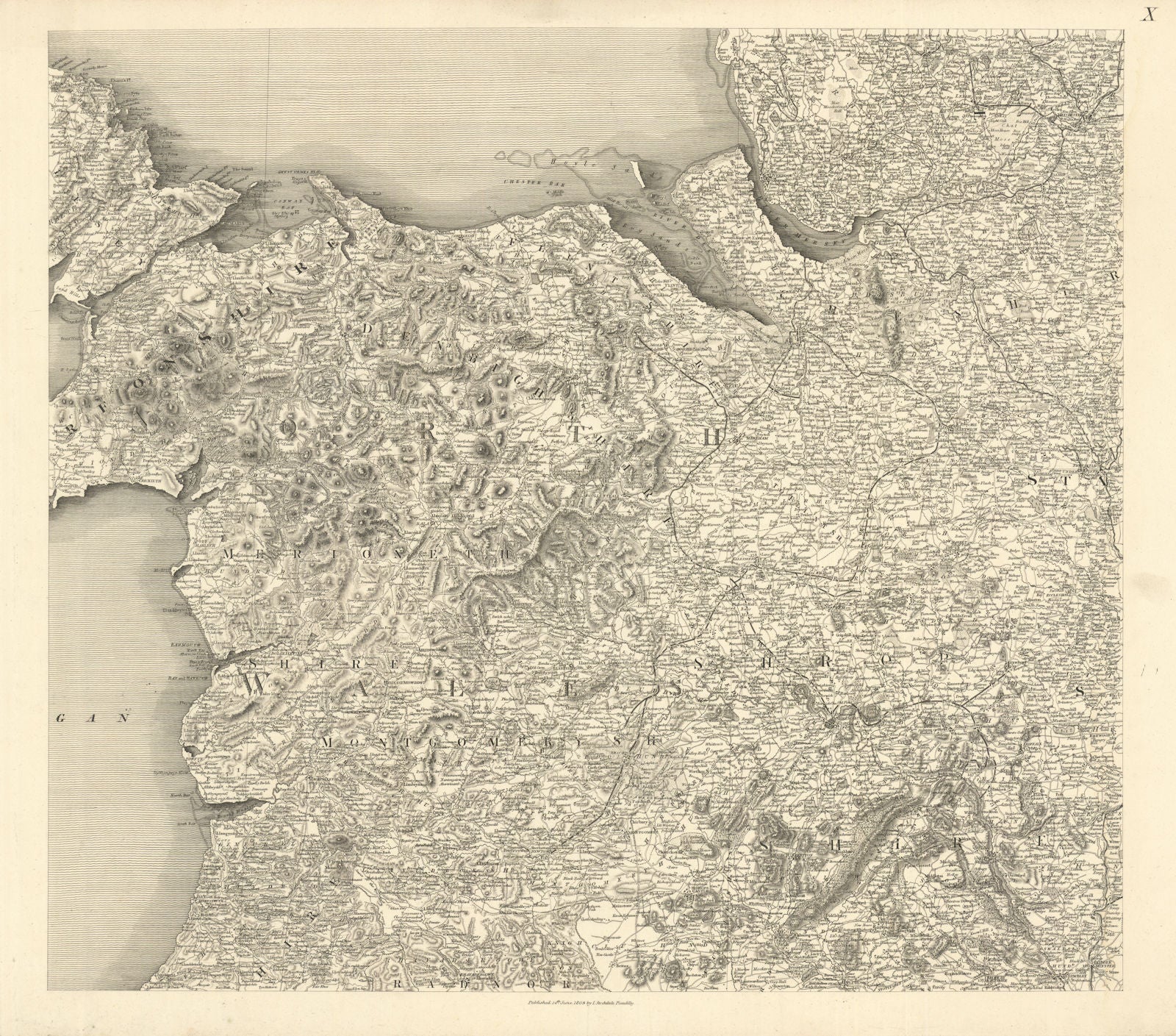 #10 North Wales, Cheshire and Shropshire. Welsh Marches. Stockdale 1809 ...