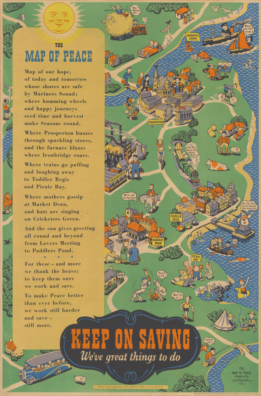The Map of Peace—Keep on Saving, we've great things to do. JP Sayer ...